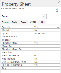 Customizing Access: Open without Access window displayed | Access JumpStart