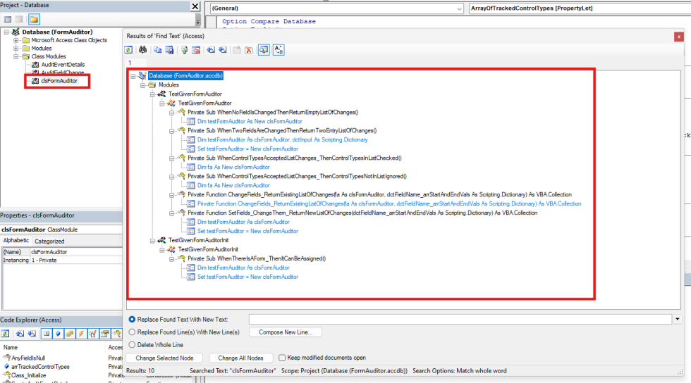 Refactoring in VBA with RubberDuck: Rename a class | Access JumpStart